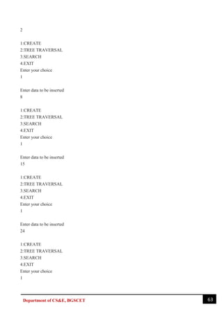 vtu data structures lab manual bcs304 pdf | PDF