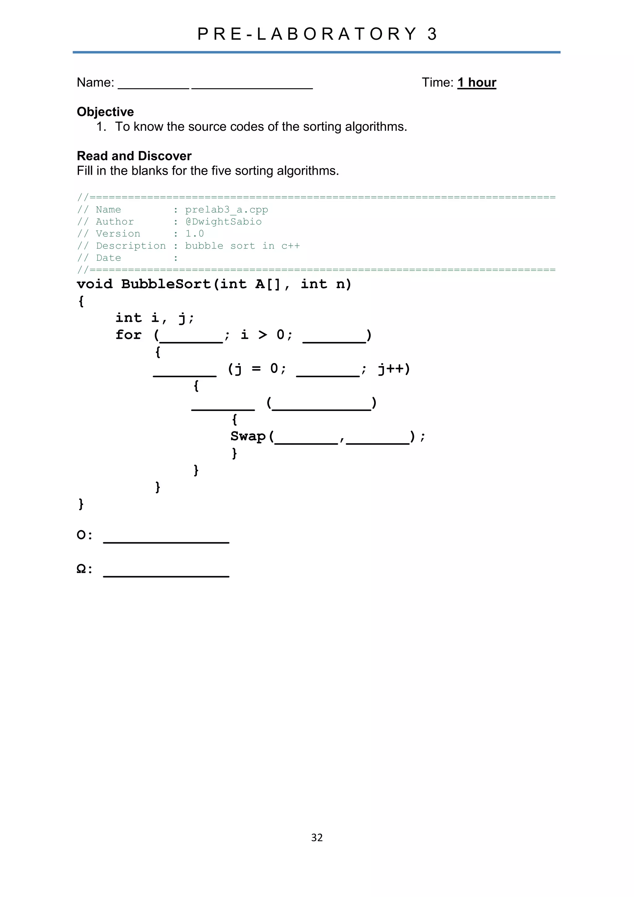 Dsa lab manual version 2 | PDF