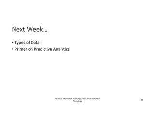2019 DSA 105 Introduction to Data Science Week 1 | PPT