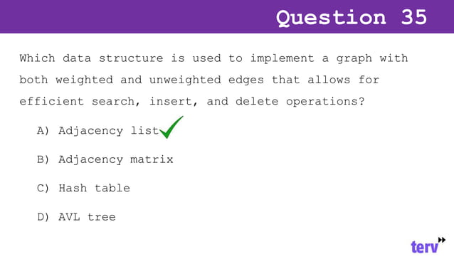 Multiple choice questions related to data structures | PPTX | Databases ...