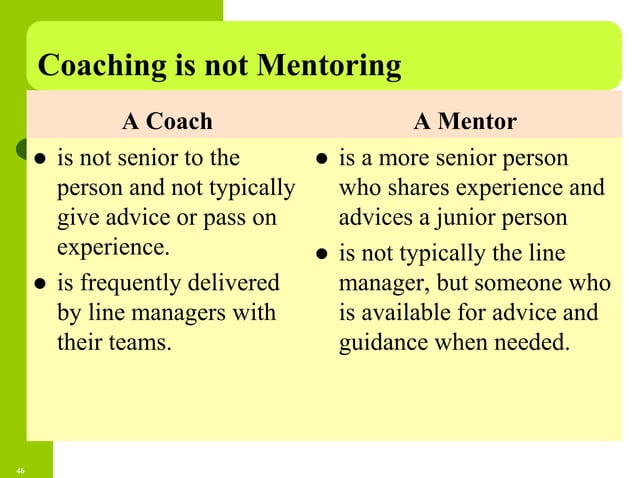 Training and Development, Coaching, Mentoring, Counseling | PPTX