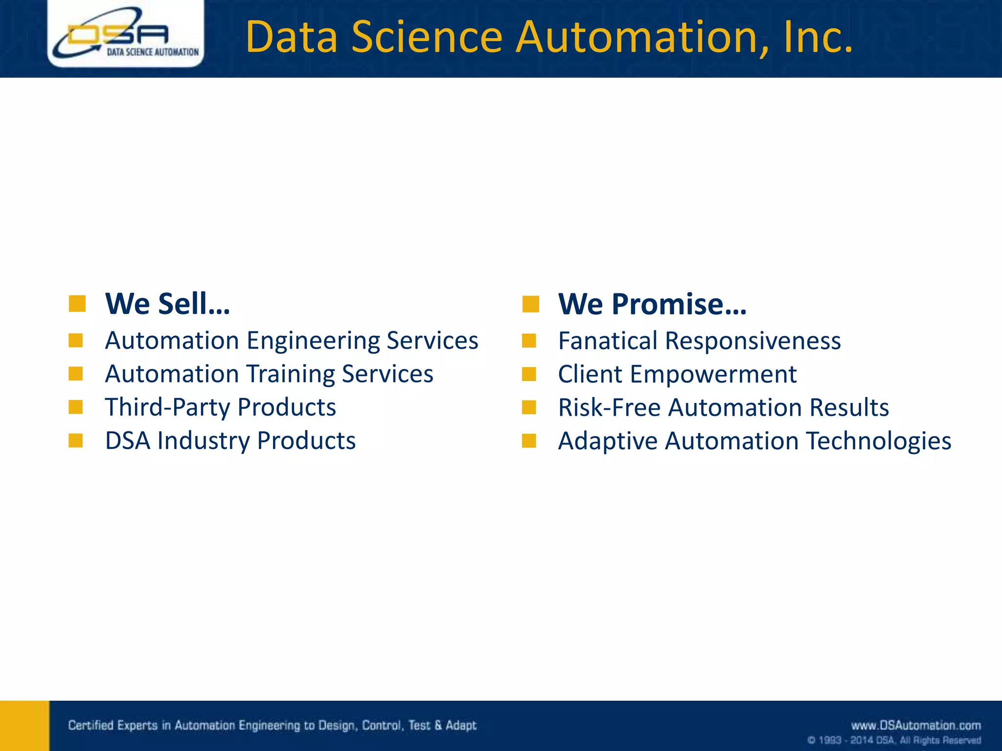 Data Science Automation Company Overview | PPSX