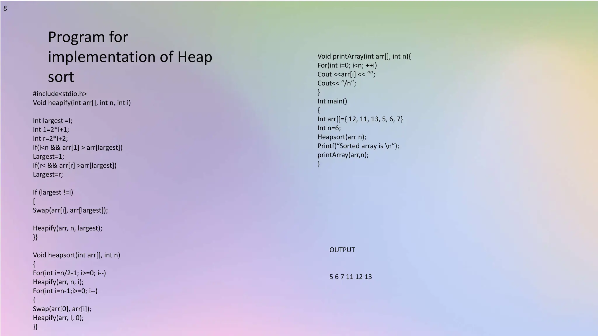 Heaps & its operation -Max Heap, Min Heap | PPTX