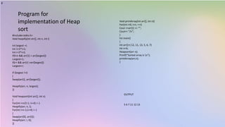 Heaps & its operation -Max Heap, Min Heap | PPTX