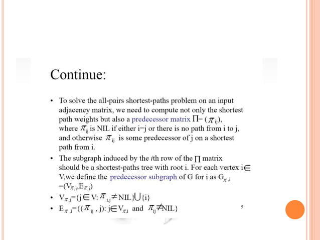 All Pairs Shortest Paths Ppt