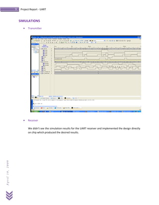 Universal asynchronous receiver-transmitter UART Dsa project report | PDF