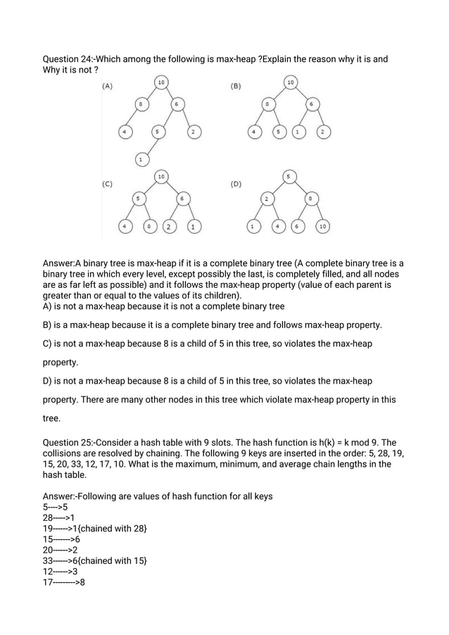 Dsa Data Structure And Algorithm Questions Pdf 