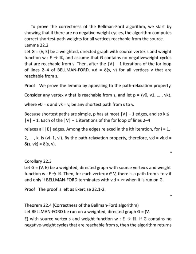 Bellman Ford algorithm and shortest source path algorithm | PDF