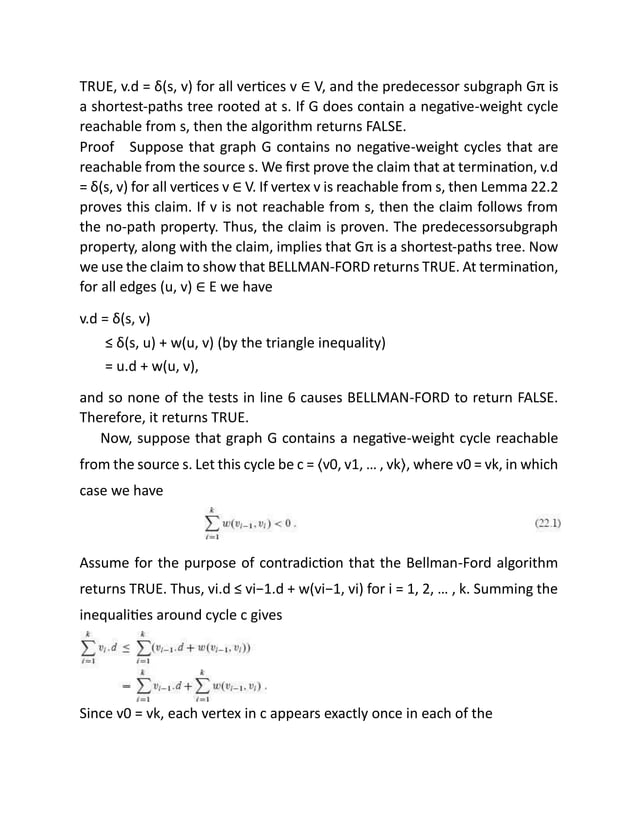 Bellman Ford algorithm and shortest source path algorithm | PDF