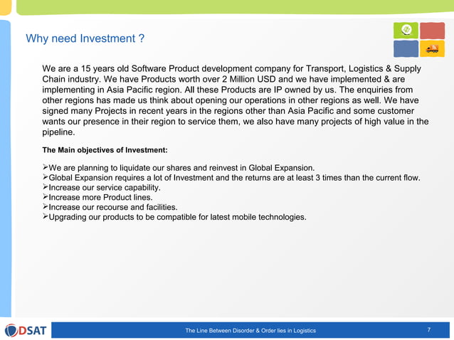 DSAT Slide Share for Investment 2017 | PPT