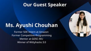 DSA unpluggedEventByGDGOncampusAtMedcaps.pptx | Programming Languages | Computing