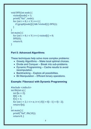 Data Structures and Algorithms (DSA) in C | PDF