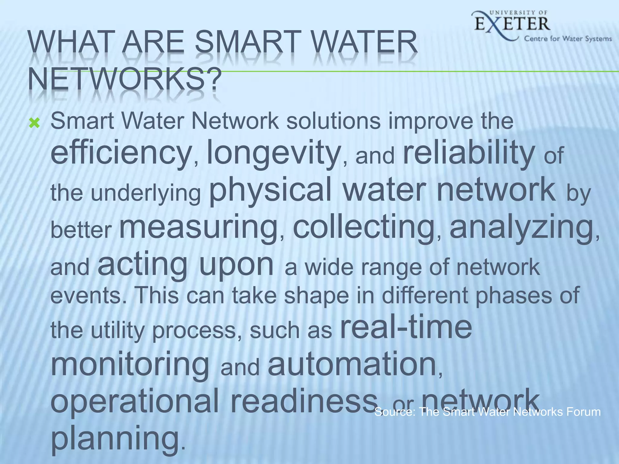 Intelligent / Smart Water Systems | PPTX