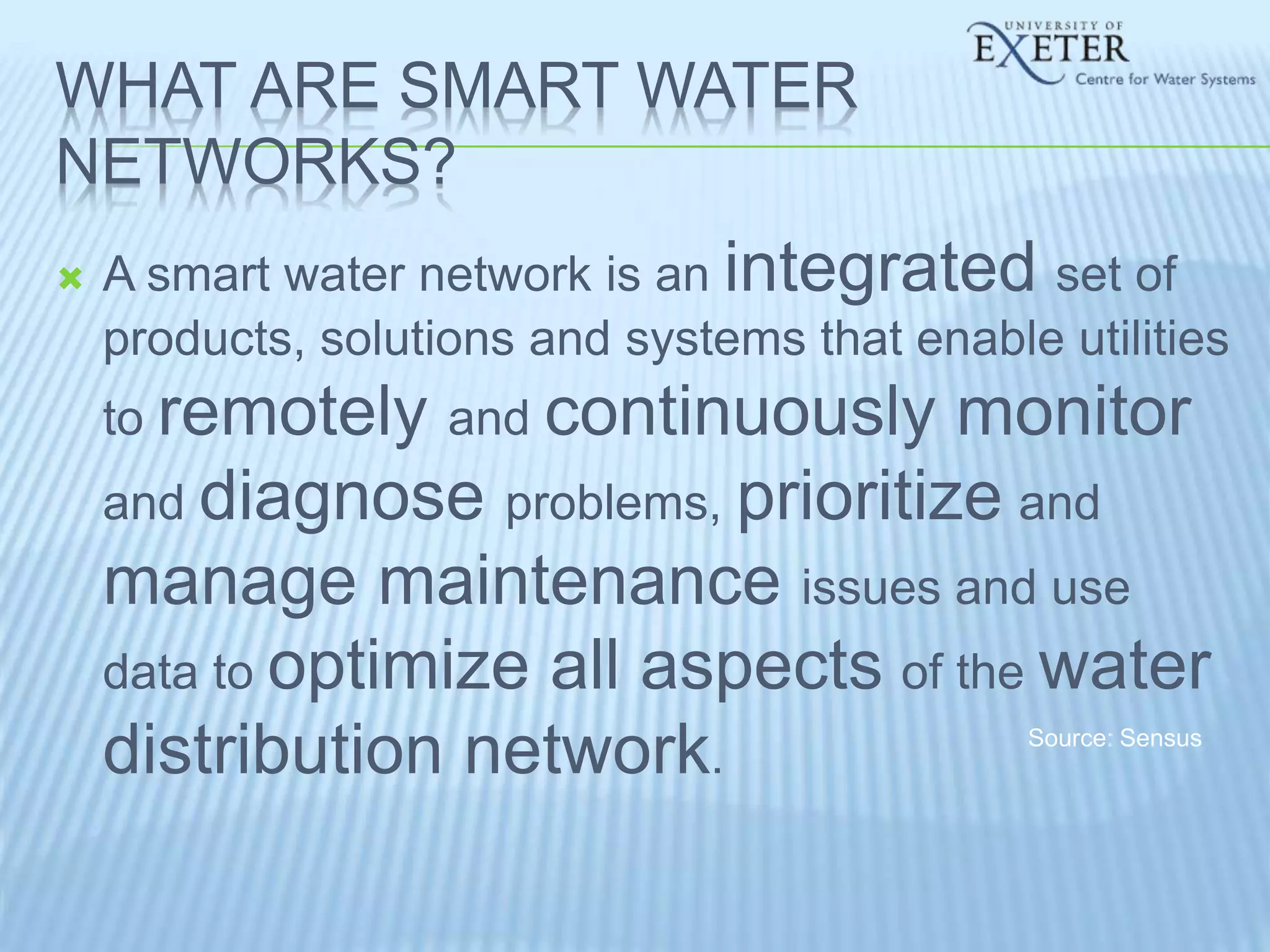 Intelligent / Smart Water Systems | PPTX