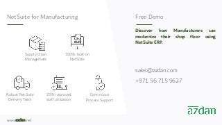 ERP for Manufacturing - Oracle NetSuite