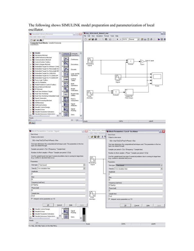 Double Side Band Suppressed Carrier Dsb Sc Modulation Demodulation Using Matlab Simulink Model