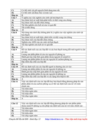 độT biến nhiễm sắc thể nst | PDF