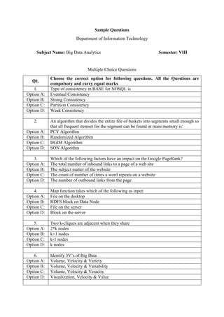 DSBDA Multiple Choice Questions including Gate.pdf