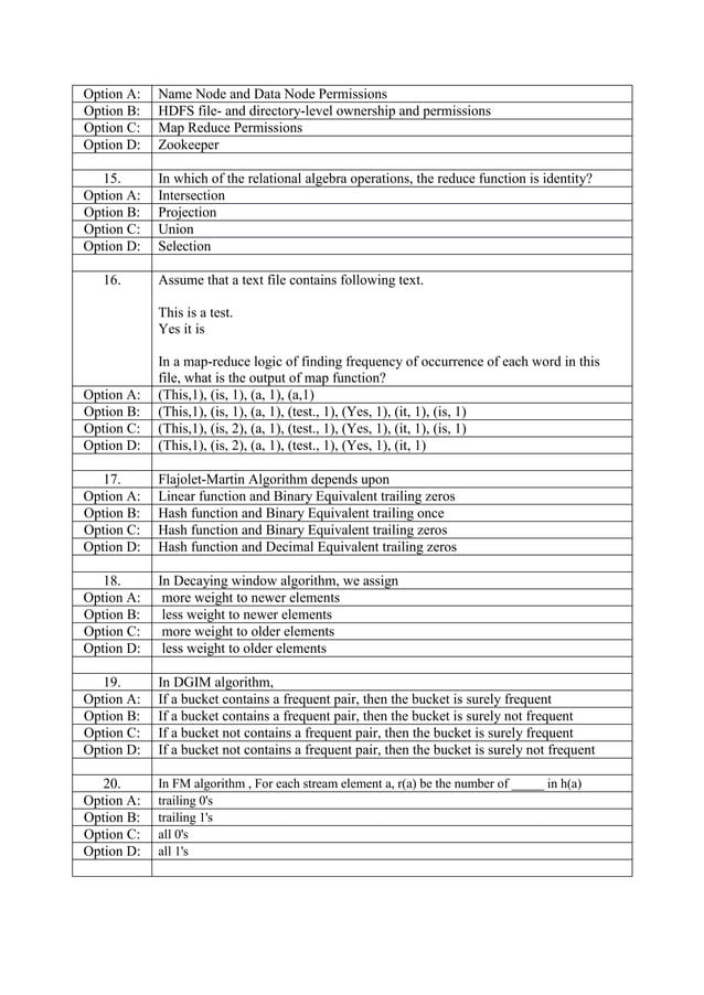 DSBDA Multiple Choice Questions including Gate.pdf