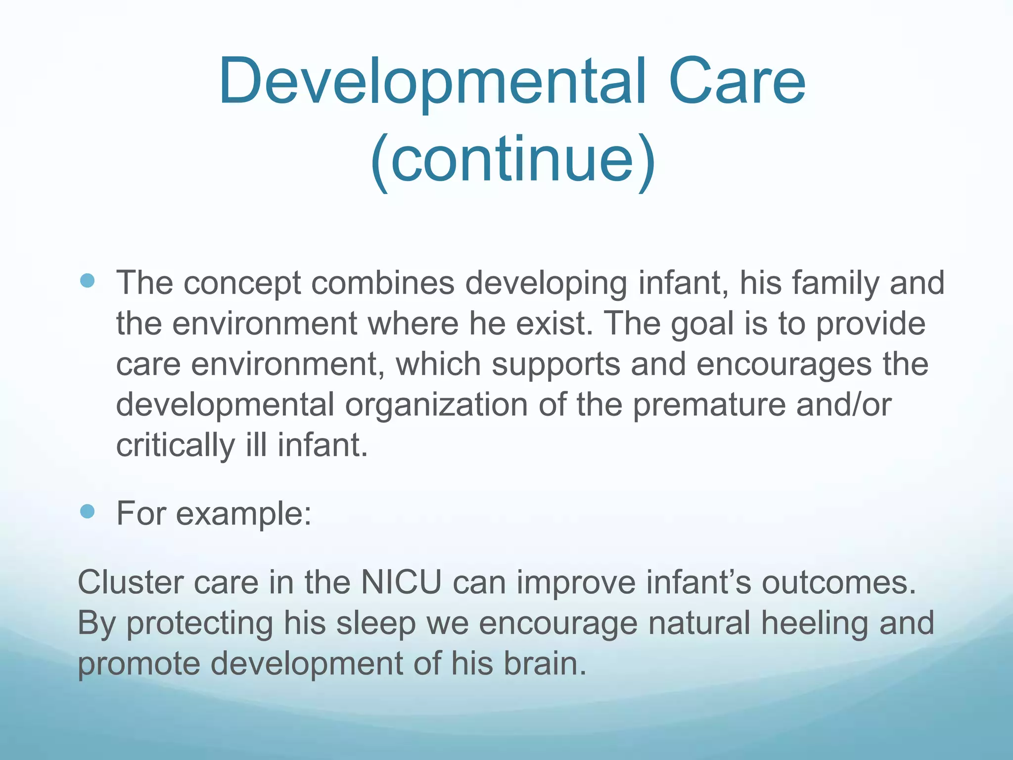 Developmentally Supportive Care | PPTX