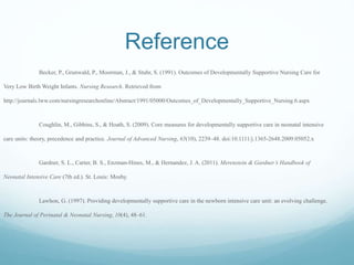 Developmentally Supportive Care | PPTX