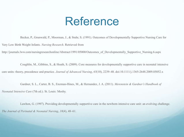 Developmentally Supportive Care | PPTX | Parenting Babies and Toddlers ...