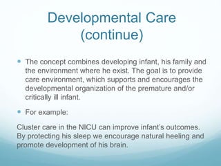 Developmentally Supportive Care | PPTX