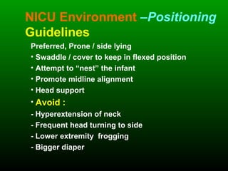 Developmentally supportive neonatal care | PPT