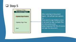 Digitally Signed Invoice Directly From Tally.Erp9
