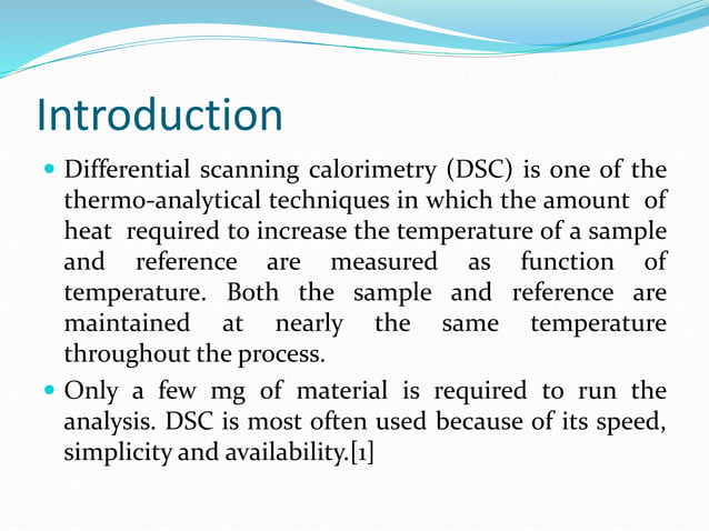 Differential Scanning Calorimetry (DSC) | PPTX | Chemistry | Science
