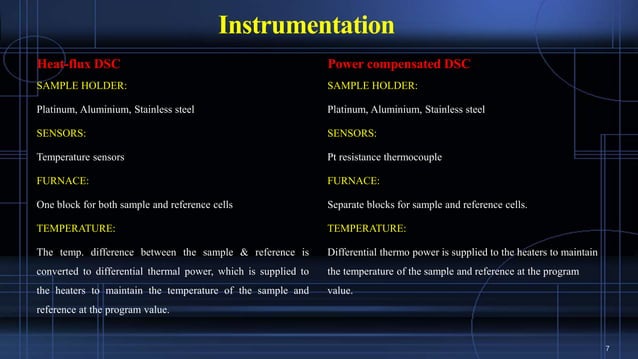 DSC | DIFFERENTIAL SCANNING CALORIMETRY | PPT