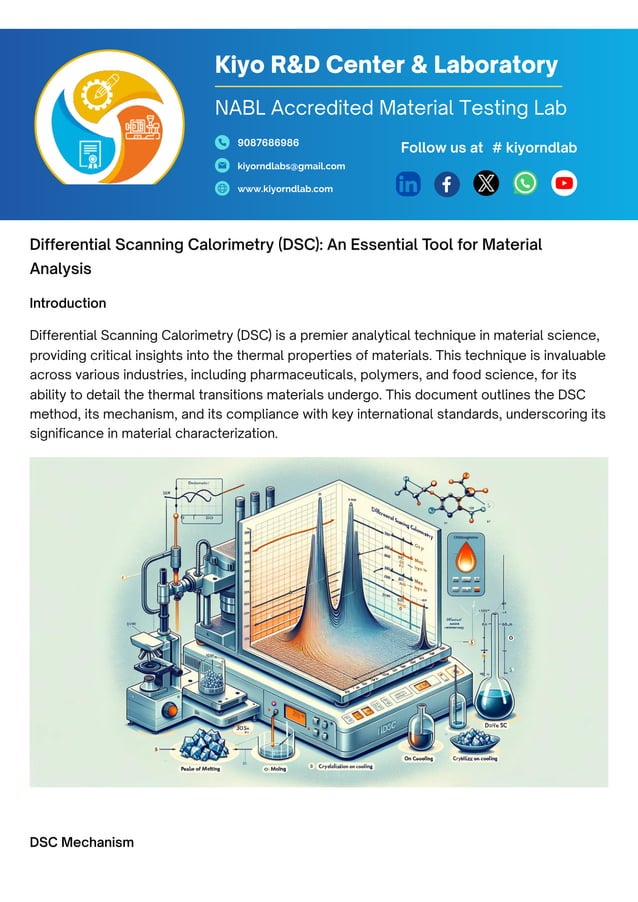 Differential Scanning Calorimetry ( DSC ) | PDF