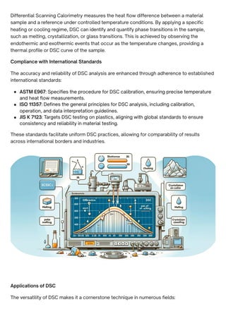 Differential Scanning Calorimetry ( DSC ) | PDF
