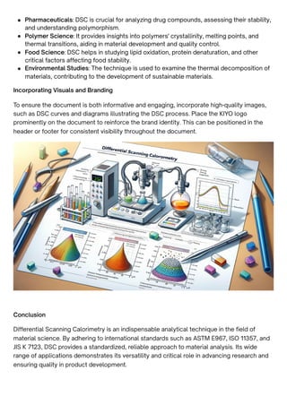 Differential Scanning Calorimetry ( DSC ) | PDF
