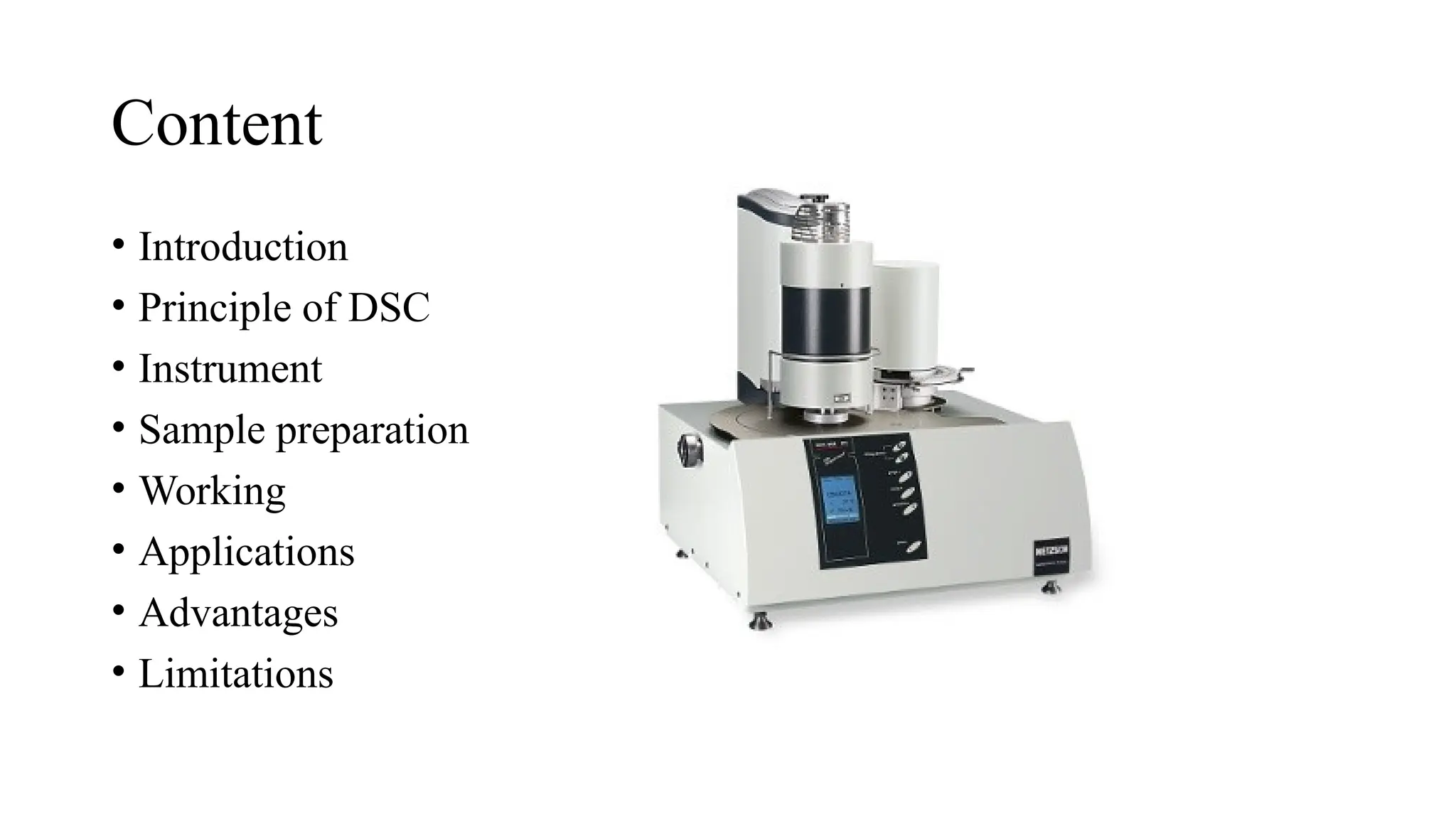 DSC diffraction scattering pattern for characterisation | PPTX
