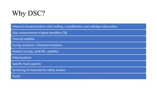 DSC diffraction scattering pattern for characterisation | PPTX