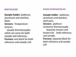 DIFFERENTIAL SCANNING COLORIMETRY POWER P | PPTX