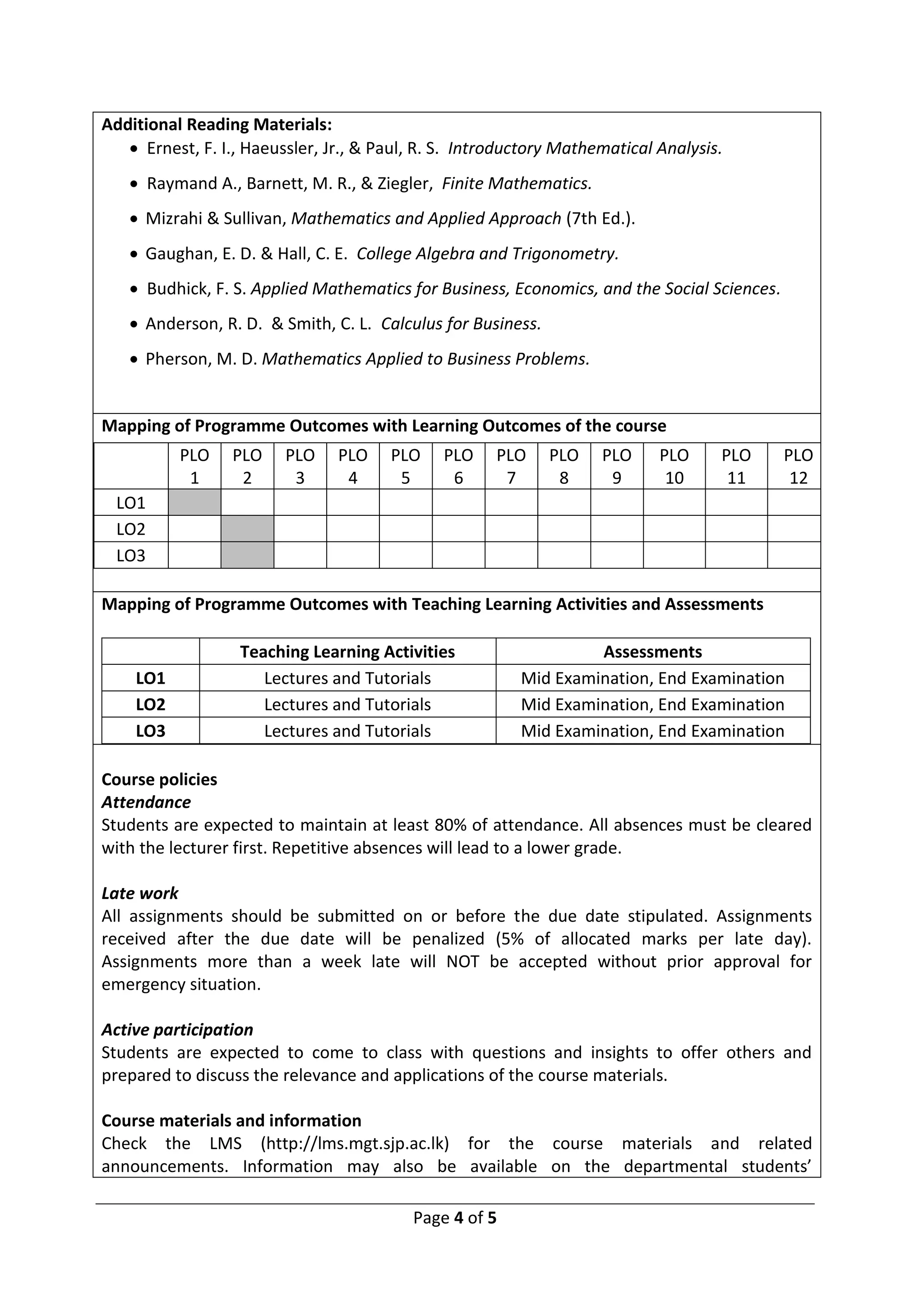 Dsc1340 business mathematics | PDF