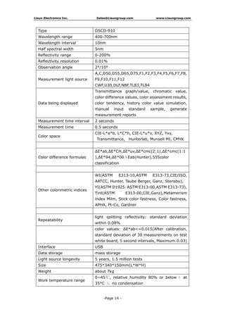 Desktop Spectrophotometer | PDF