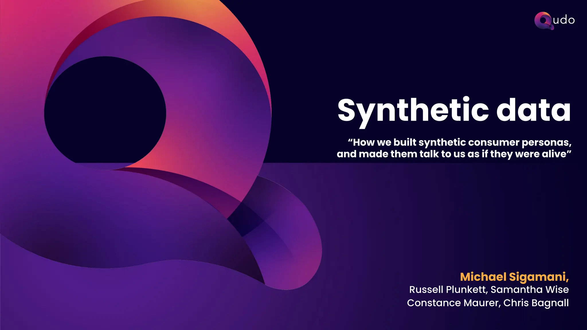 [DSC Europe 23] Michael Sigamani - How we built synthetic consumer ...