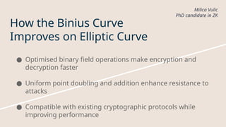 [DSC Europe 24] Milica Vulic - Binius Curve in ZK.pptx