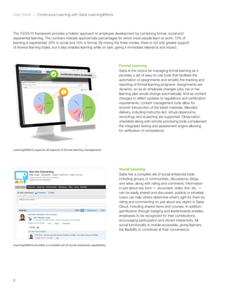 Continuous Learning with Saba's Learning@Work | PDF