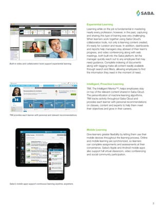 Continuous Learning with Saba's Learning@Work | PDF