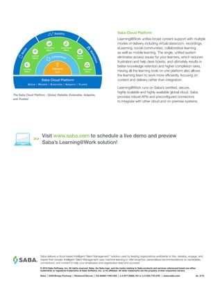 Continuous Learning with Saba's Learning@Work | PDF
