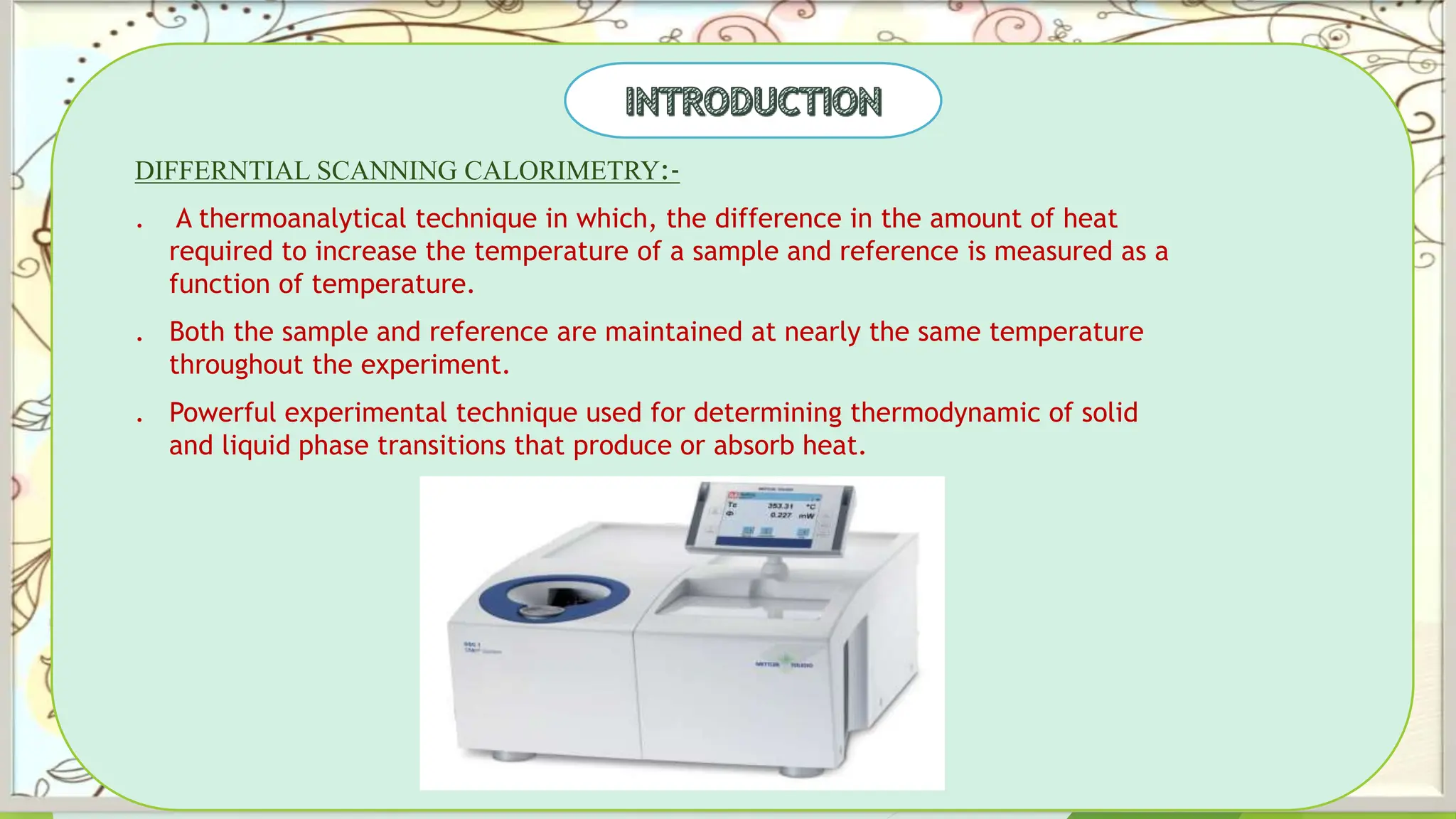 differential scanning calorimetry ppt presentation | PPTX