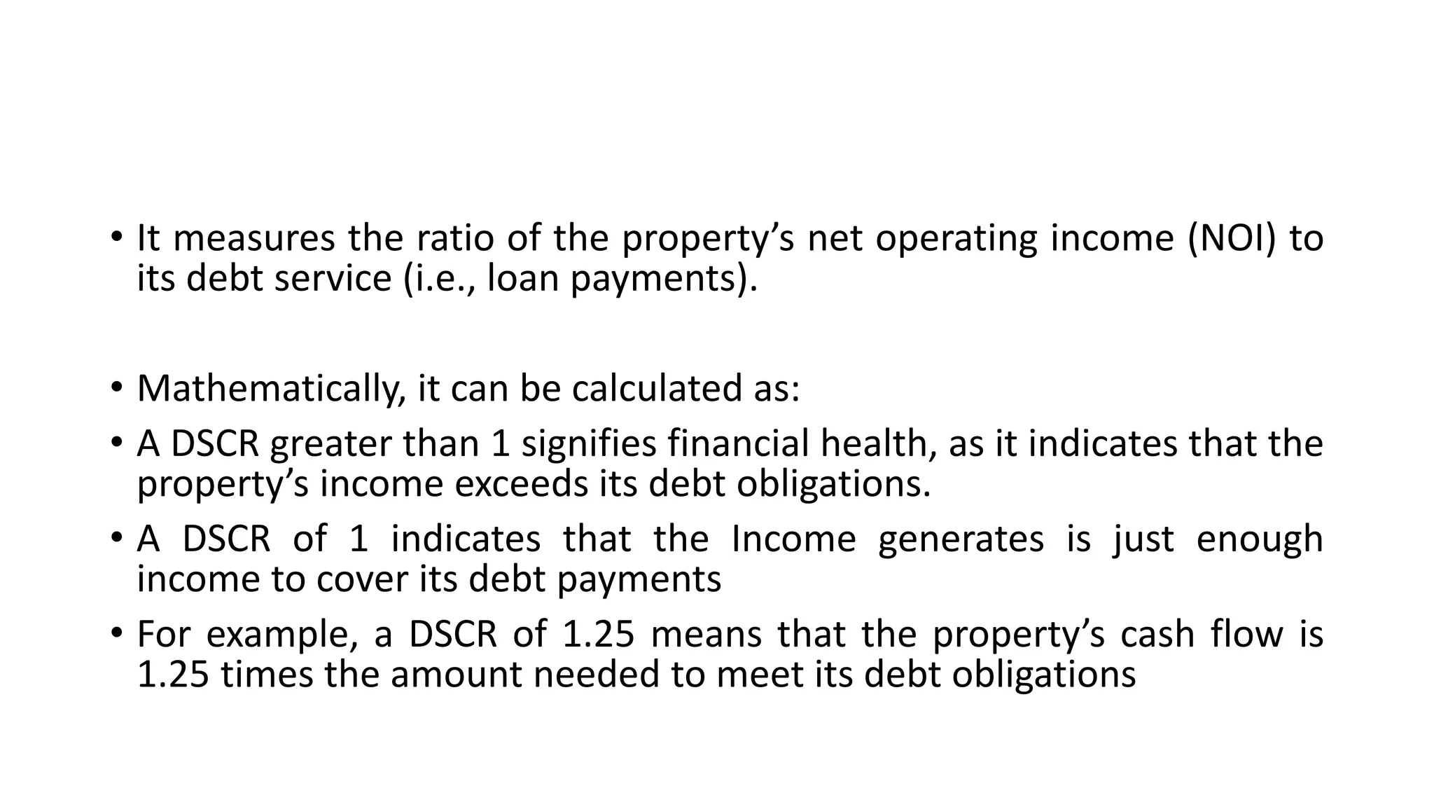 Debt Service Coverage Ration - Meaning, understanding the DSCR | PDF