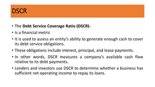 Debt Service Coverage Ration - Meaning, understanding the DSCR | PDF ...