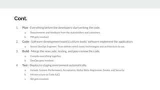 NYIT DSC/ Spring 2021 - Introduction to DevOps (CI/CD) | PPT