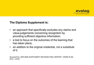 Diploma Supplement - Current Status: Germany, Russia and Albania | PDF