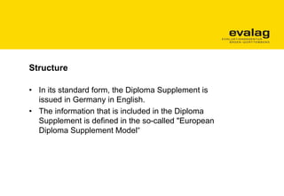 Diploma Supplement - Current Status: Germany, Russia and Albania | PPT